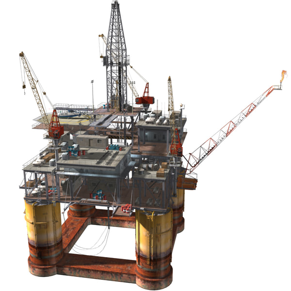 oil rig multi format c4d