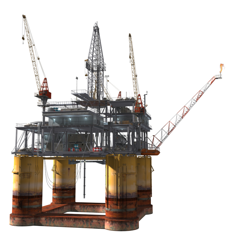 oil rig format 3d model