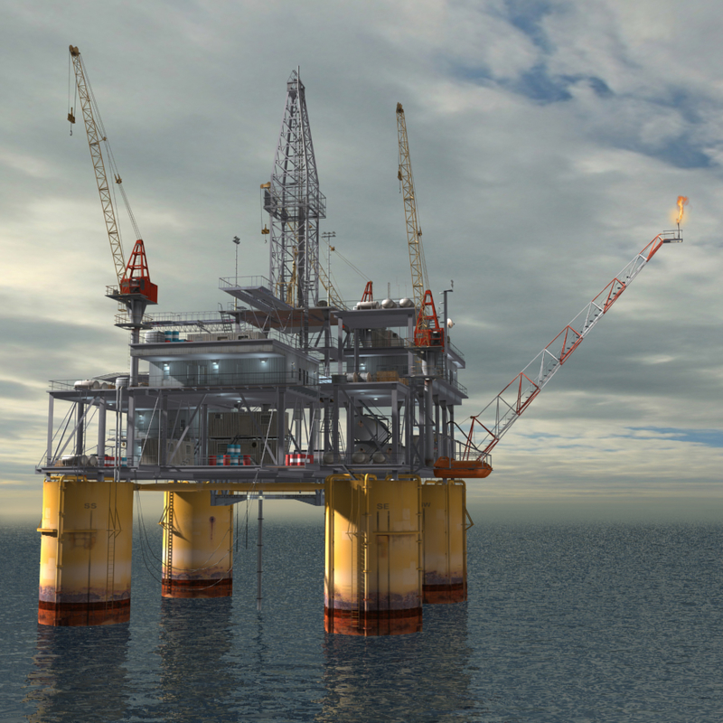 oil rig format 3d model
