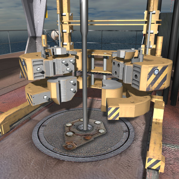 oil rig format 3d model