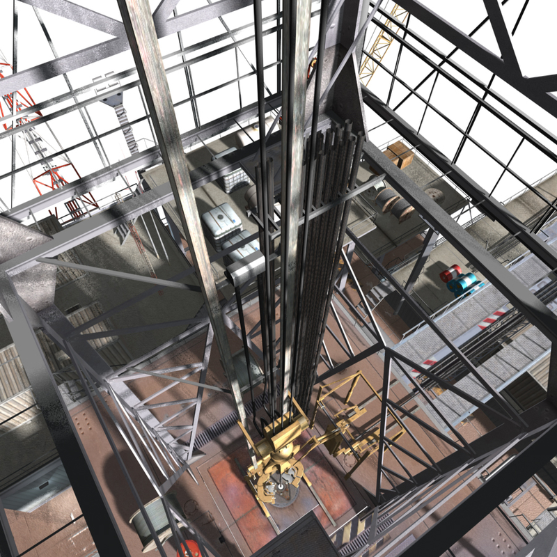 oil rig format 3d model