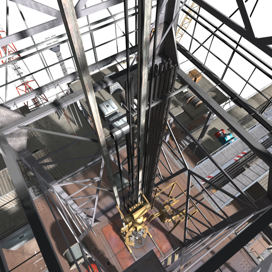 oil rig format 3d model