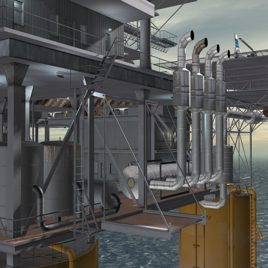 oil rig format 3d model