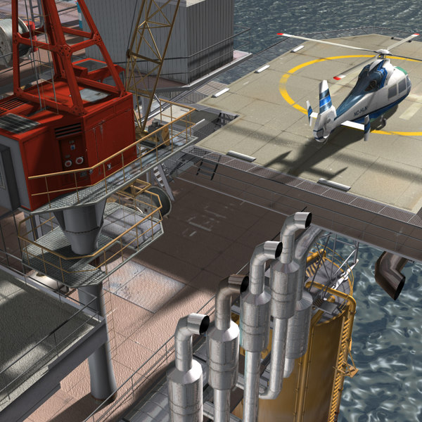 oil rig format 3d model