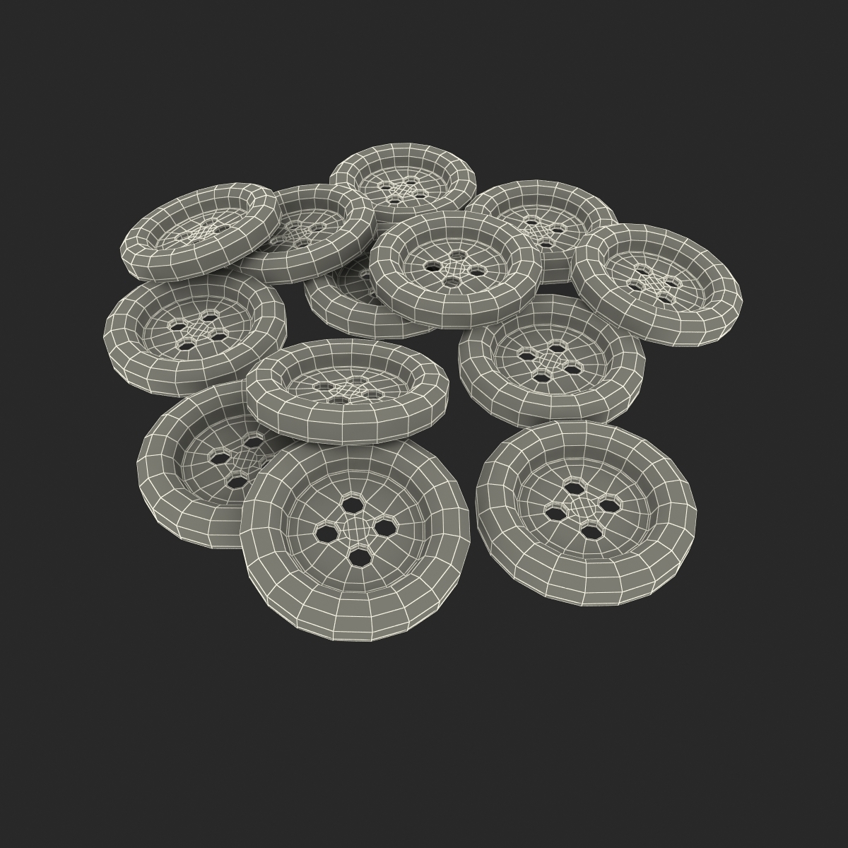 buttons design 3d obj