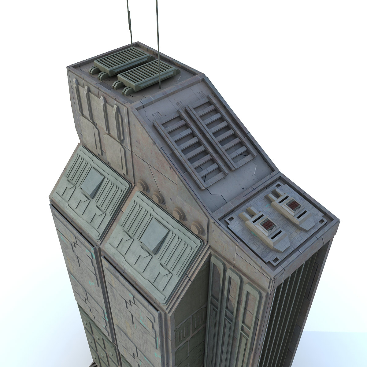 sci fi futuristic building max