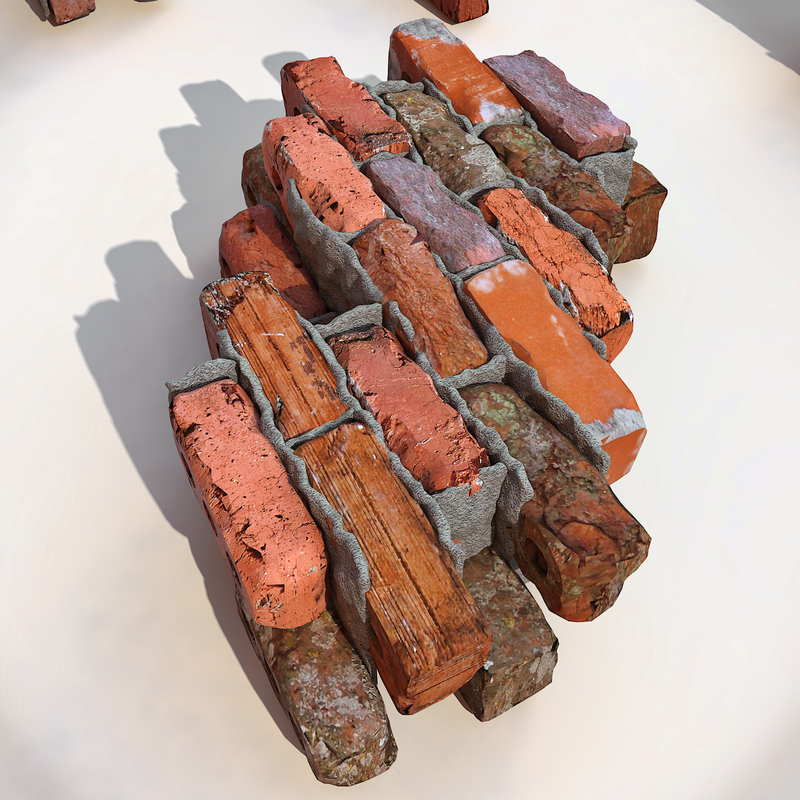 brick v-ray 3d model