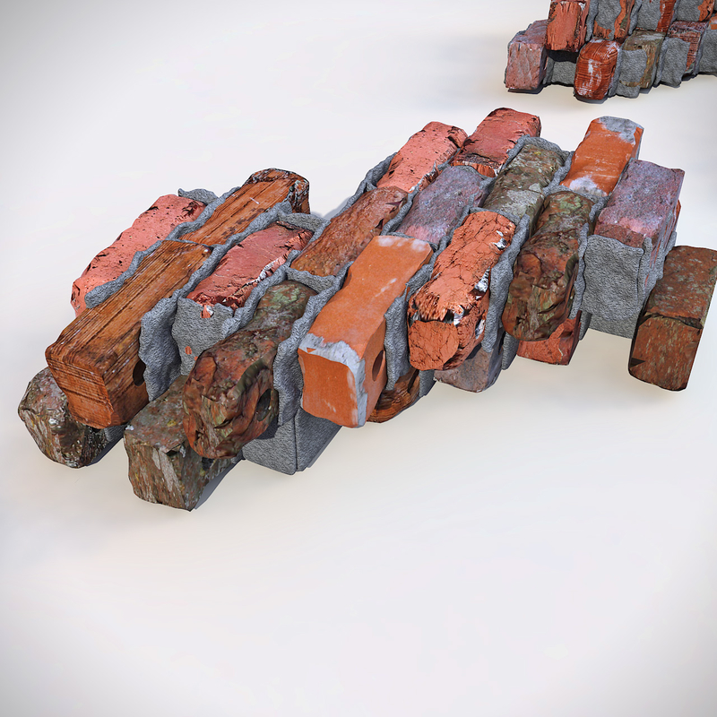brick v-ray 3d model