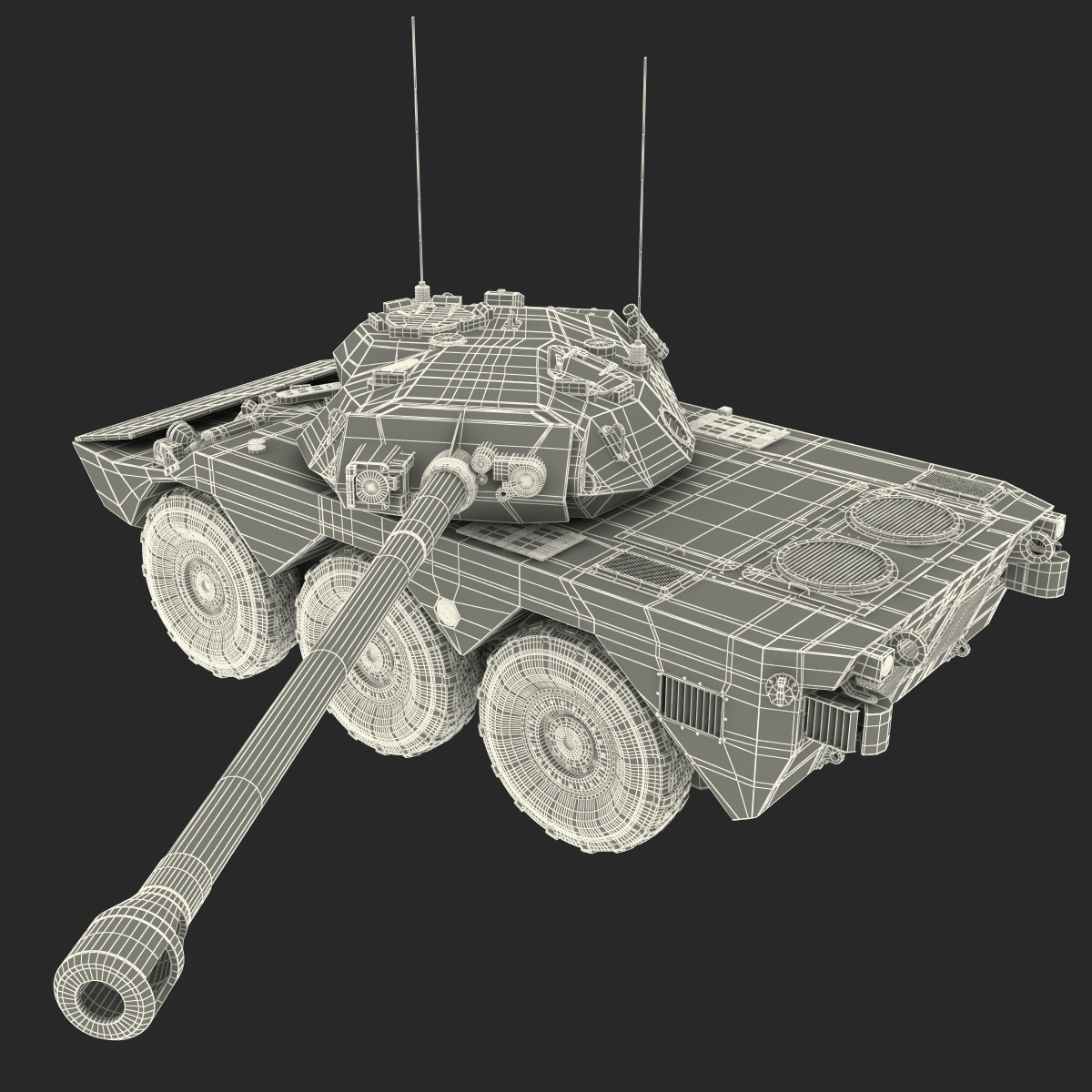 3d armoured vehicle amx 10 model