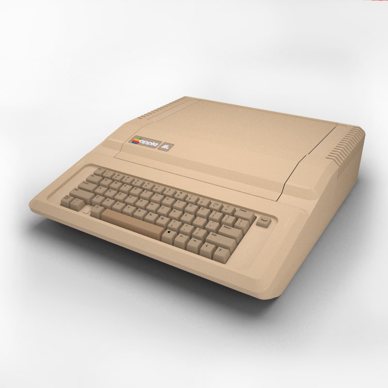 3d apple iie model