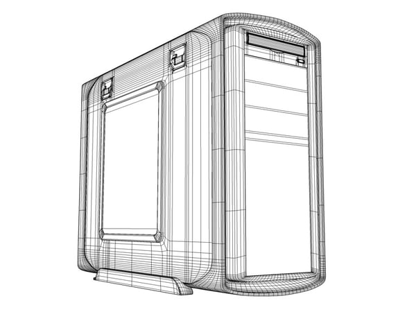 computer case 3d 3ds