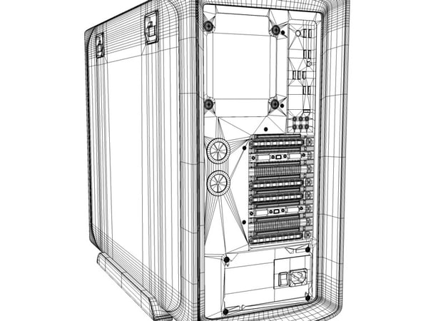 computer case 3d 3ds