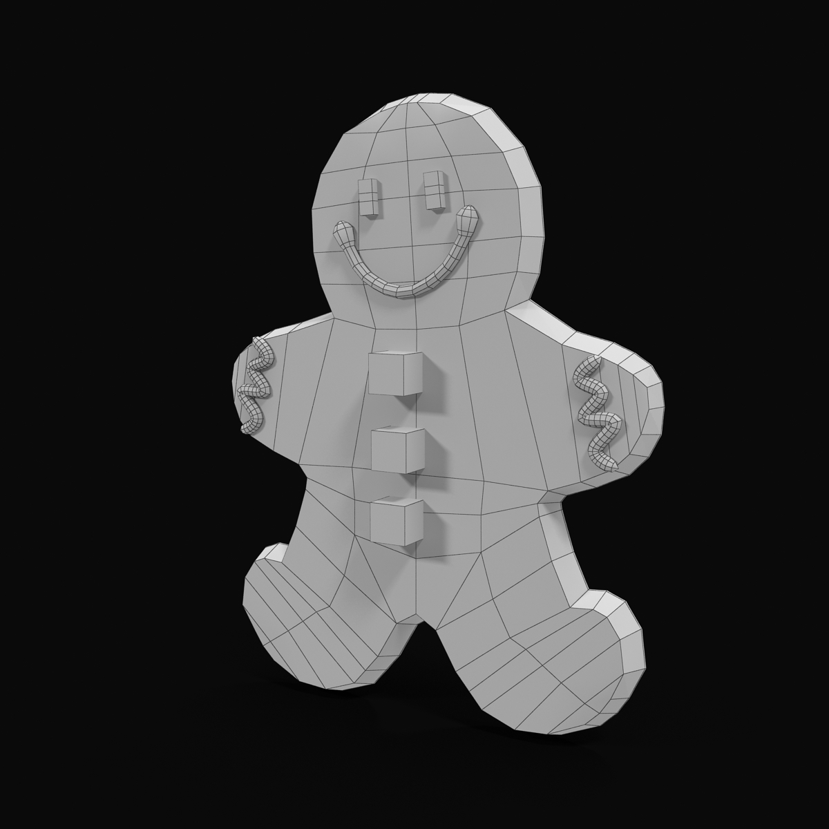 3d model gingerbread cookie 04