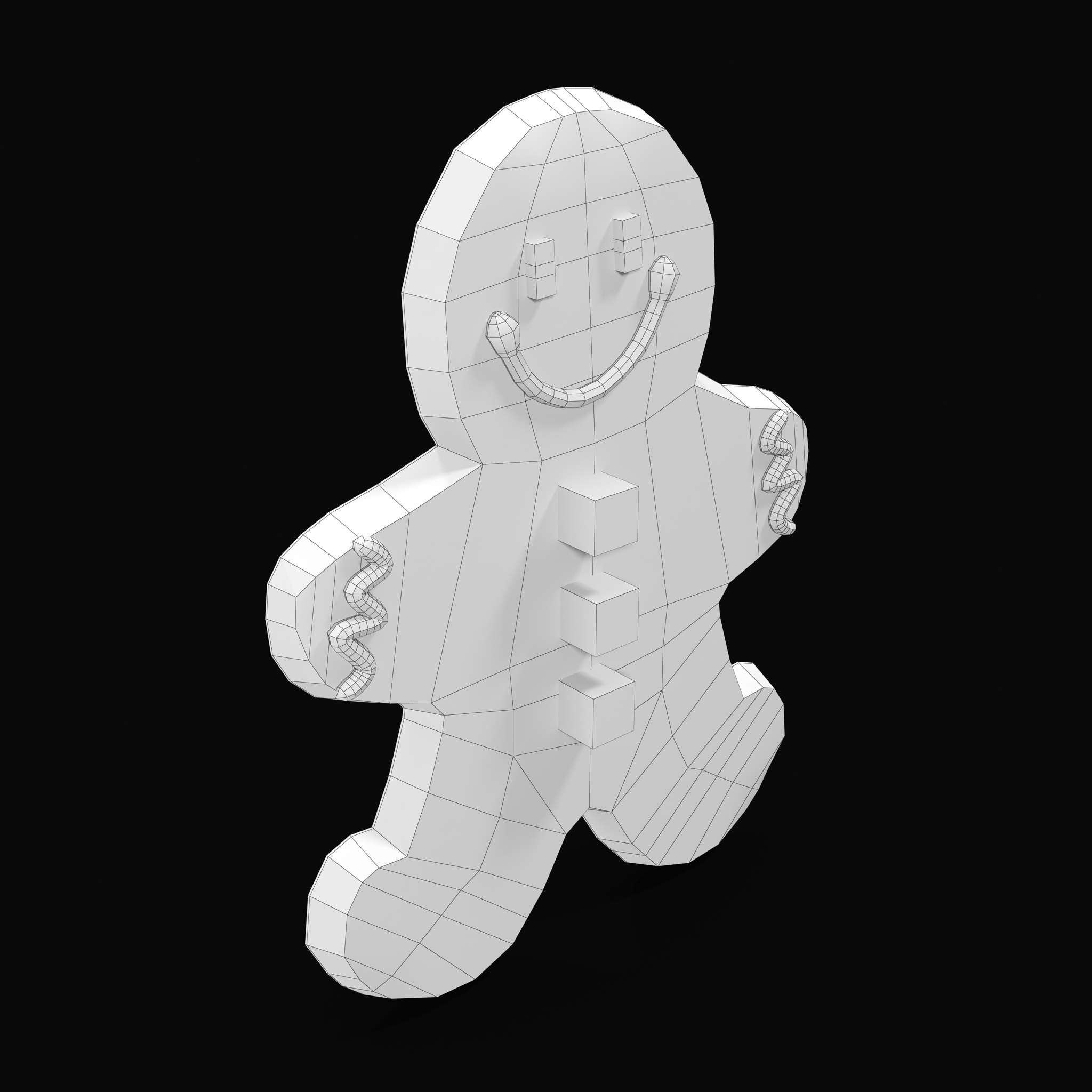 3d model gingerbread cookie 04