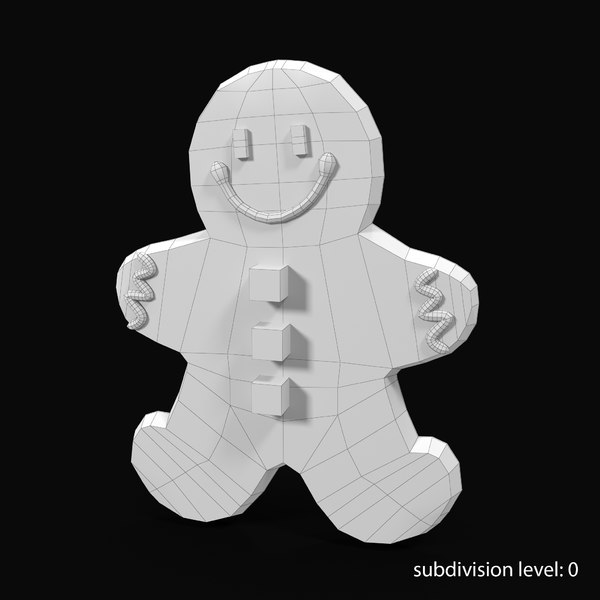3d model gingerbread cookie 04