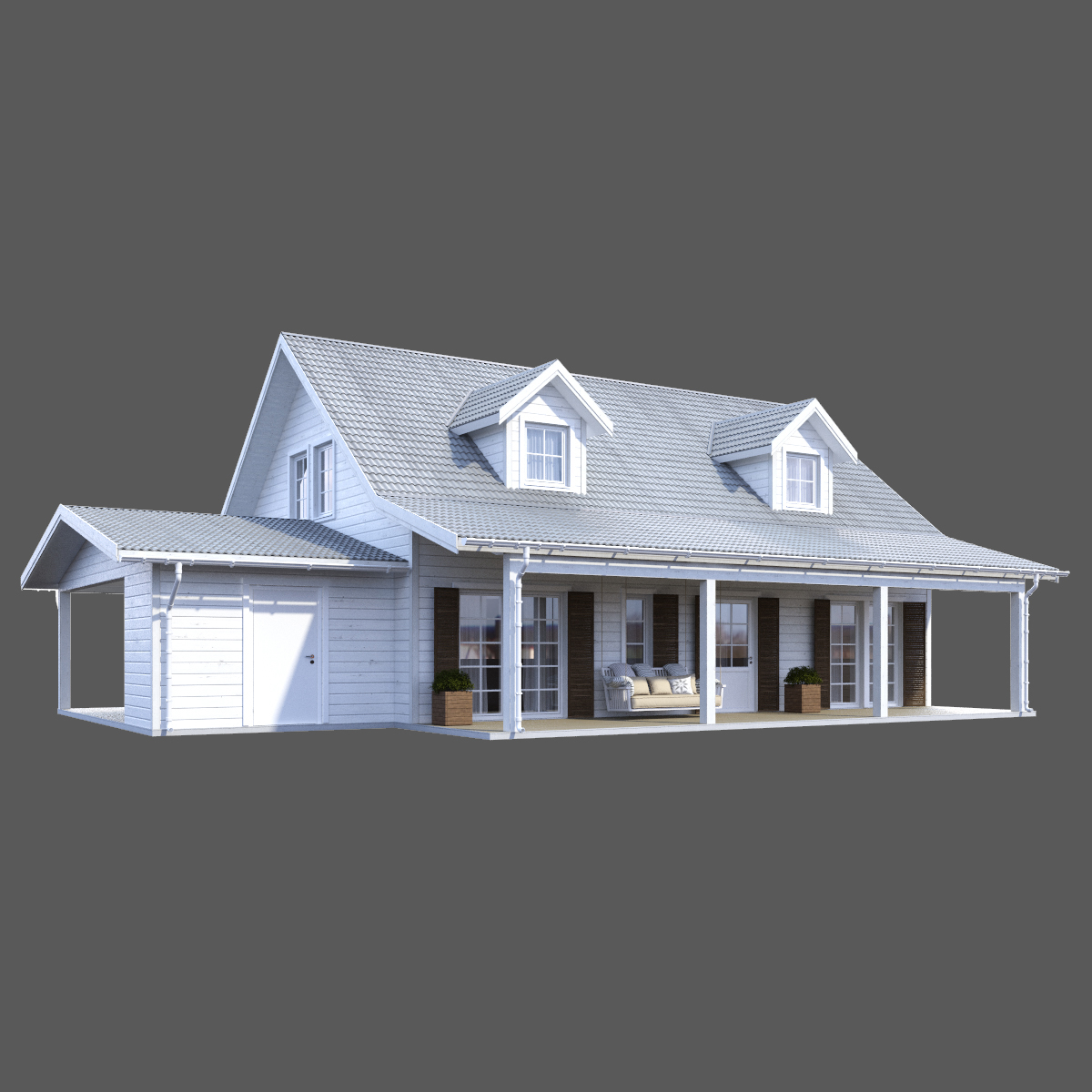realistic house 3d model