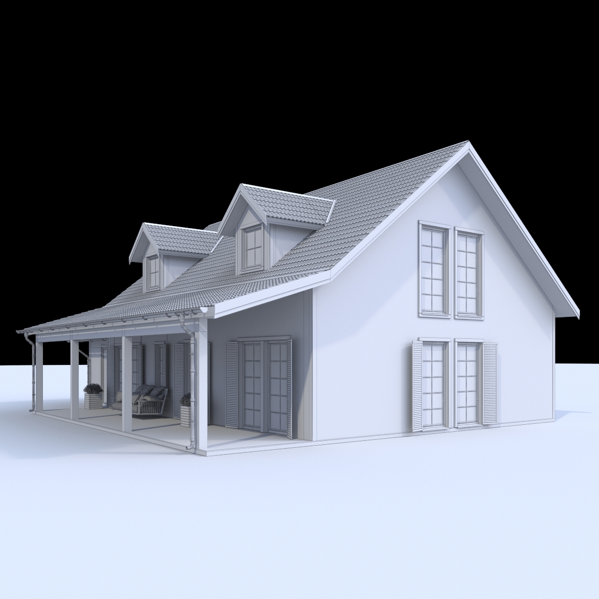 realistic house 3d model