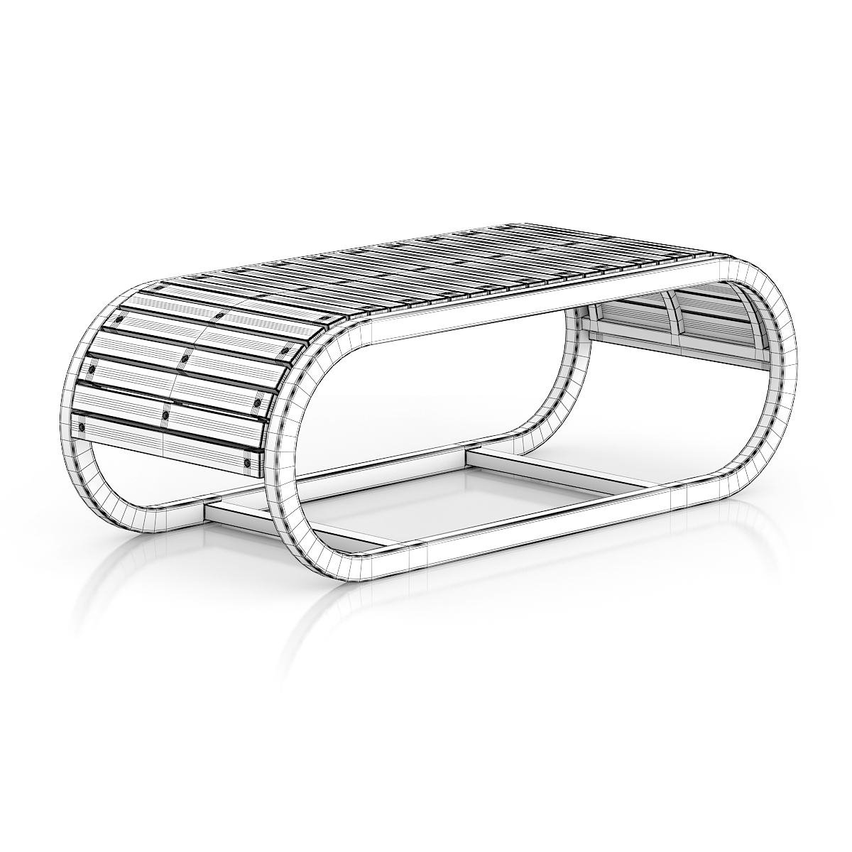 wooden bench metal frame max