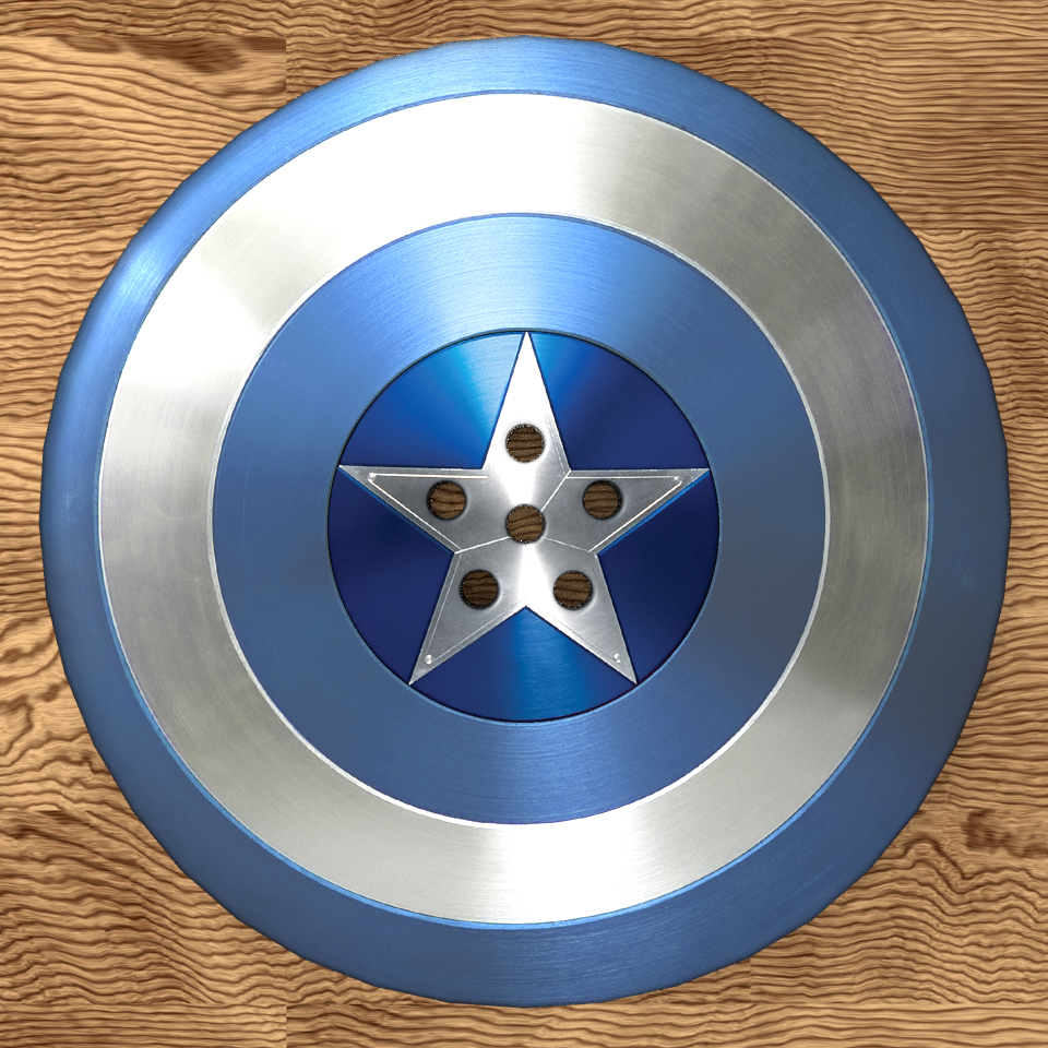 cap shield button 3d obj