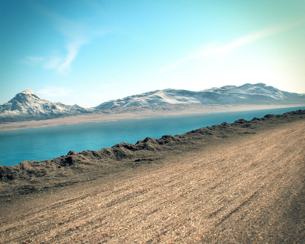 3d model of realistic desert