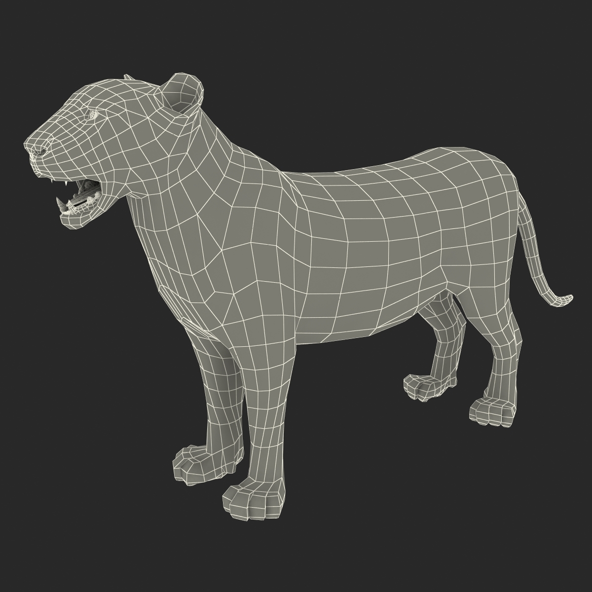 3d model of lioness rigged