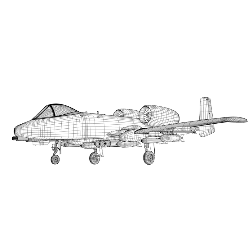 3d model a-10 thunderbolt ii