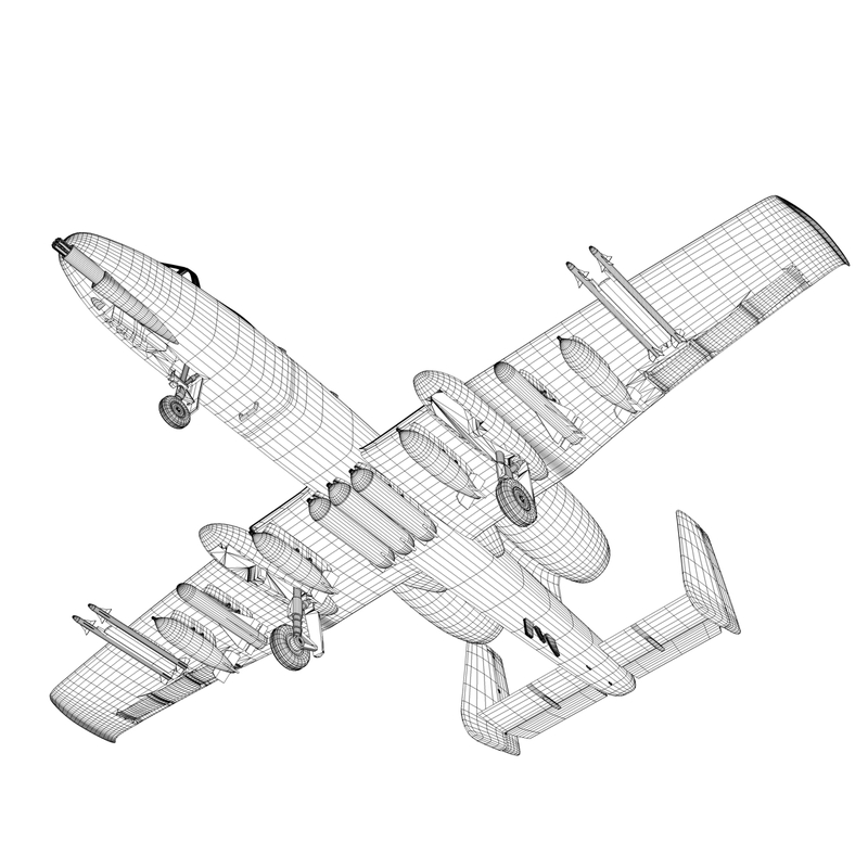 3d model a-10 thunderbolt ii