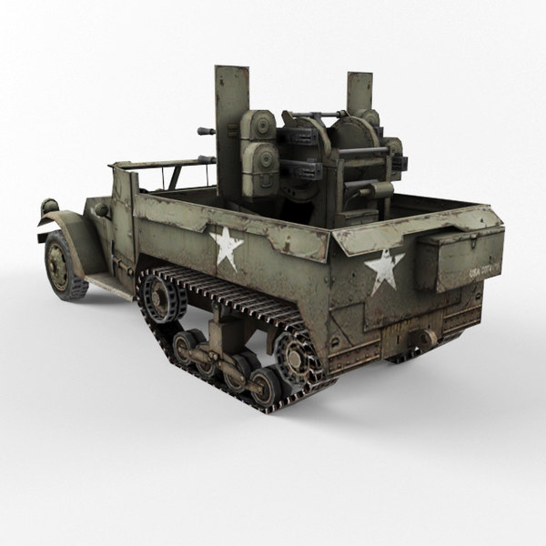 half-track m3 vehicle 3d model