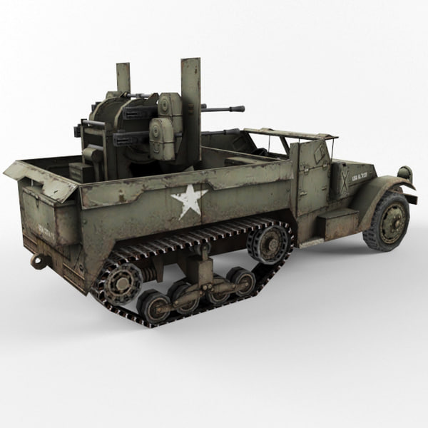 half-track m3 vehicle 3d model