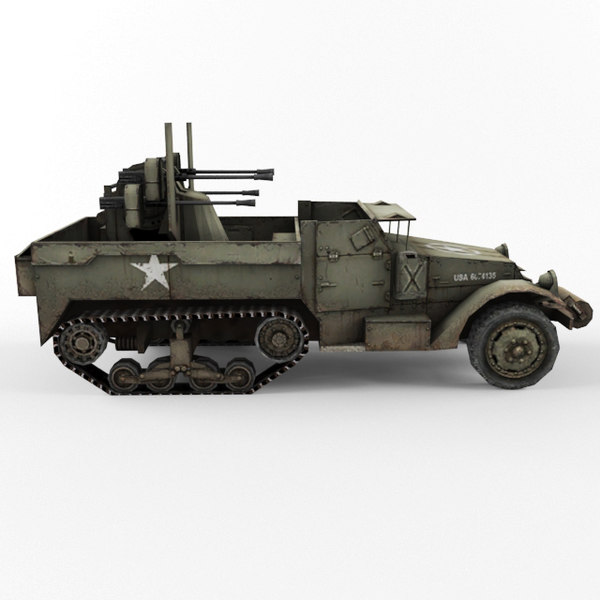 half-track m3 vehicle 3d model