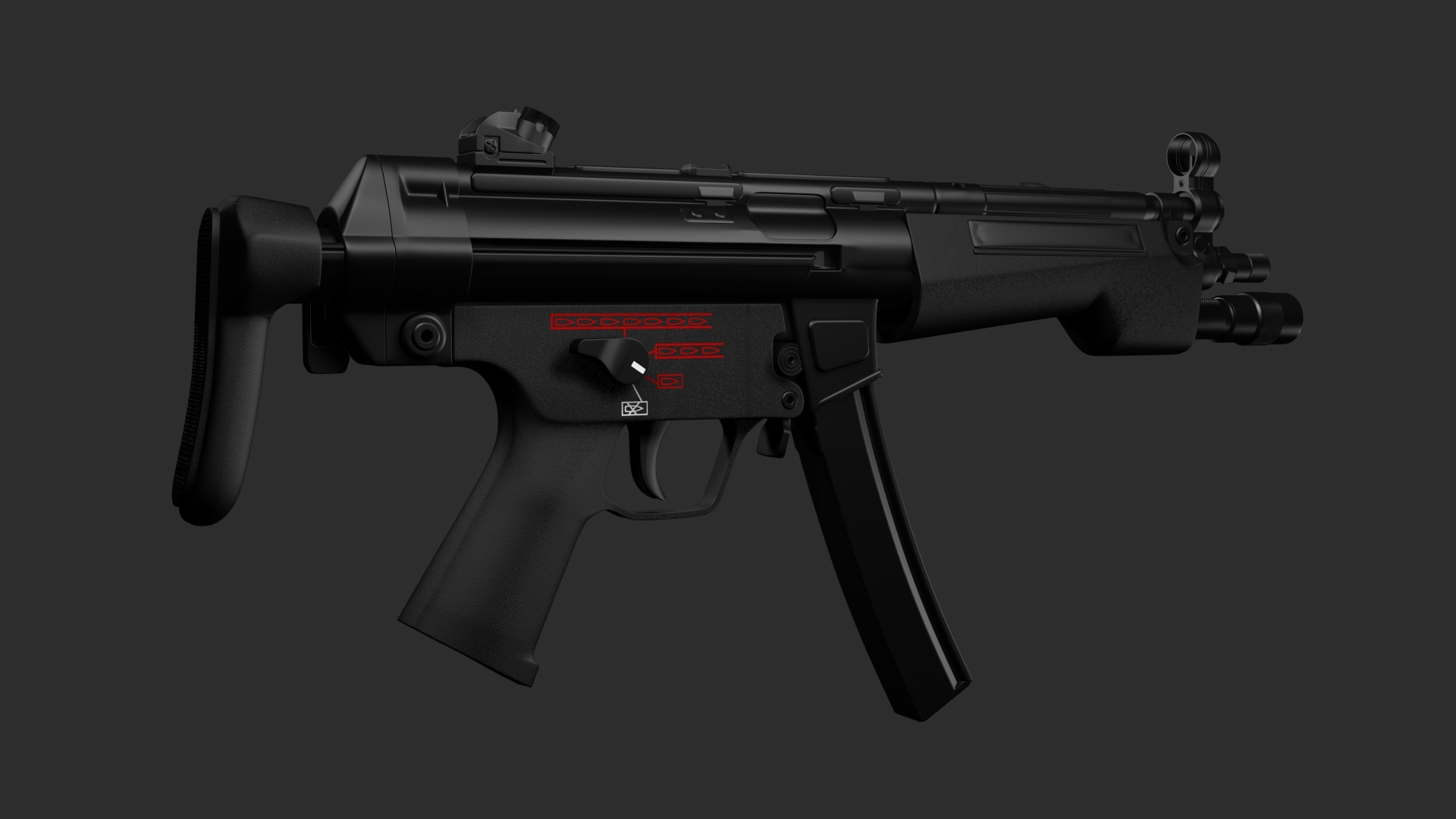 3d h k mp5 model