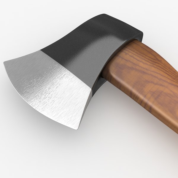3d model realistic axe set