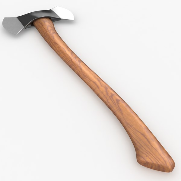 3d model realistic axe set