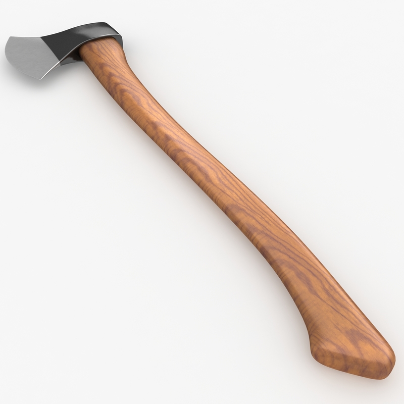 3d model realistic axe set