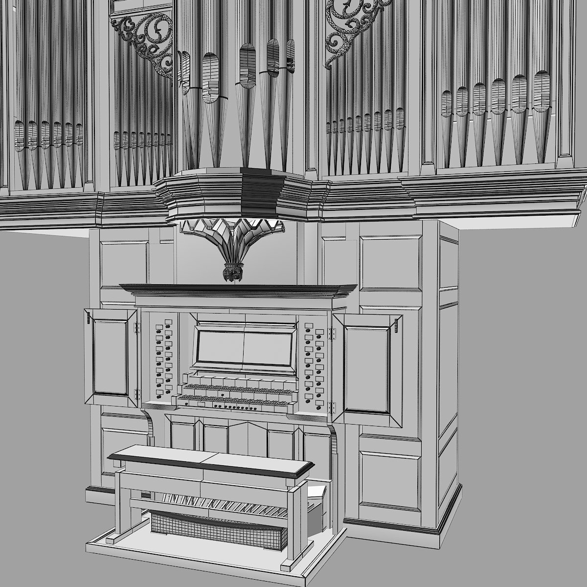3d model pipe organ