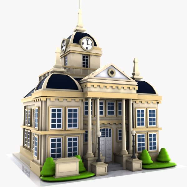 modelo 3d Ayuntamiento de dibujos animados - TurboSquid 846011