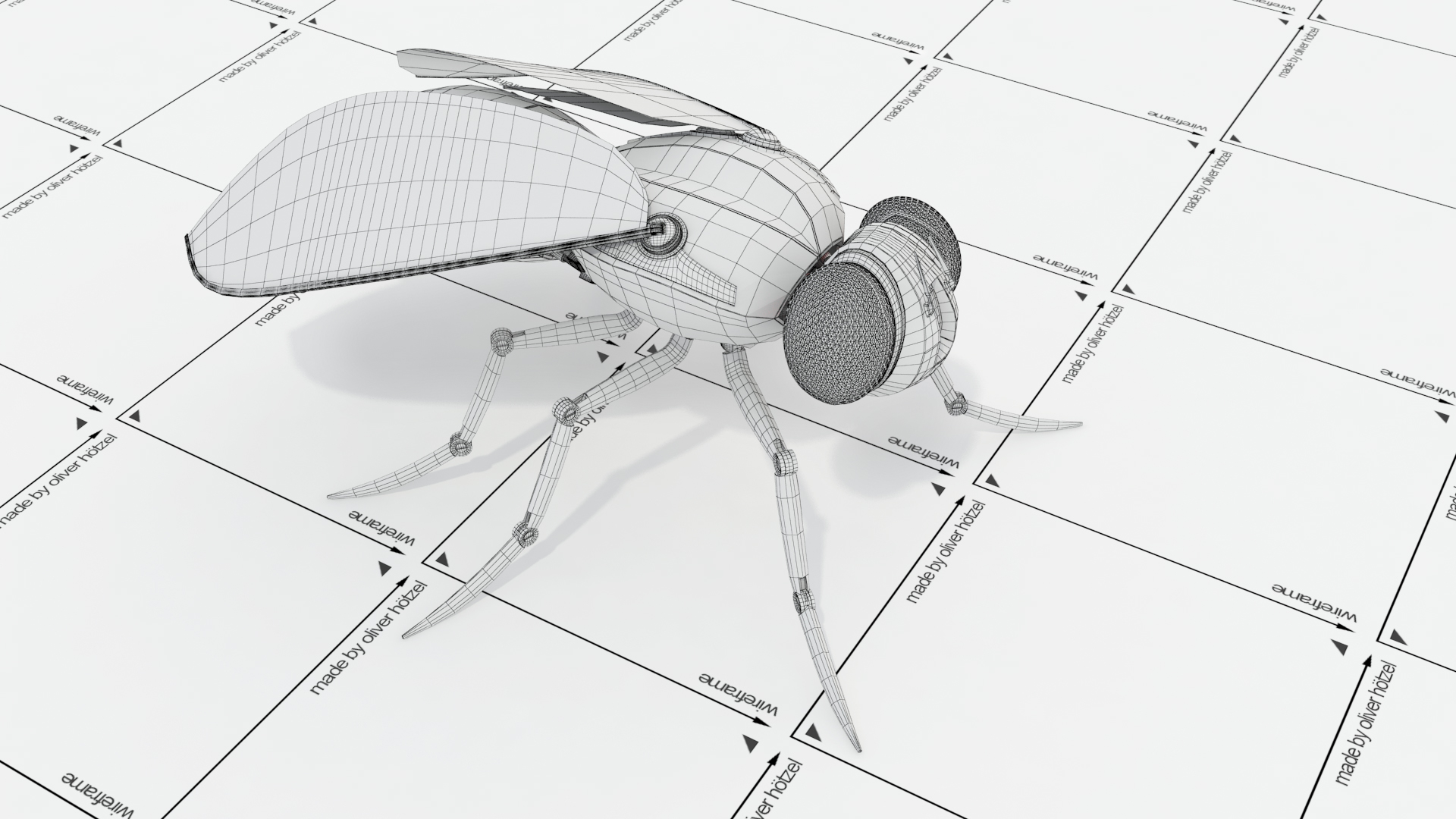 robot fly 3d model