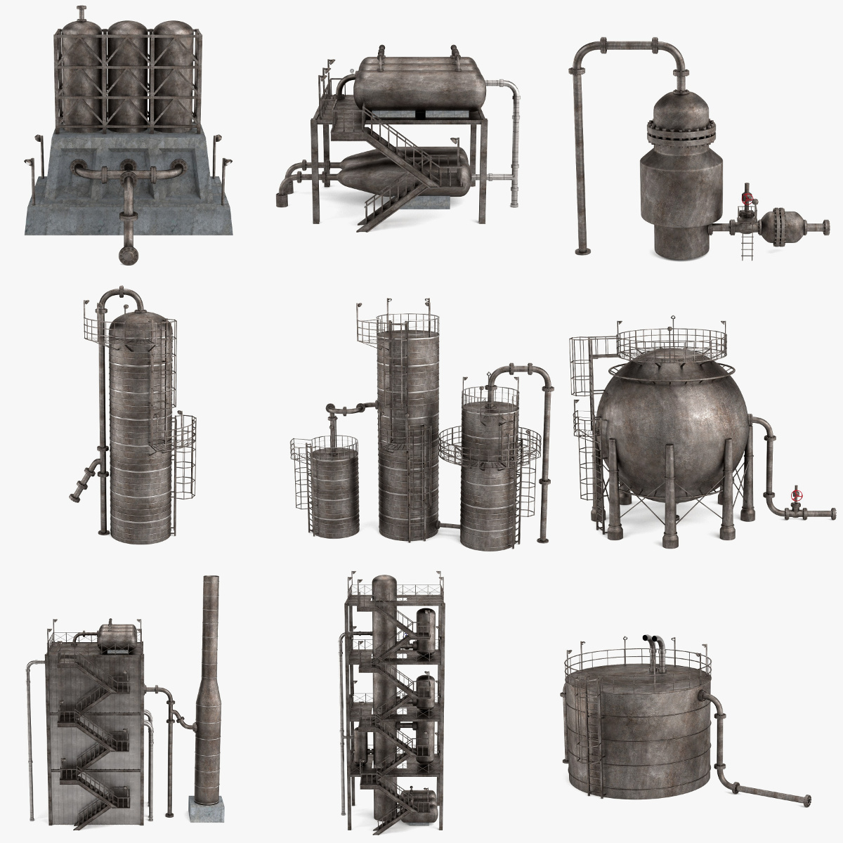 3d model refinery units blending