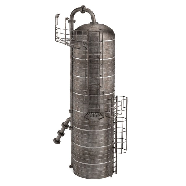 distillation column 3d model