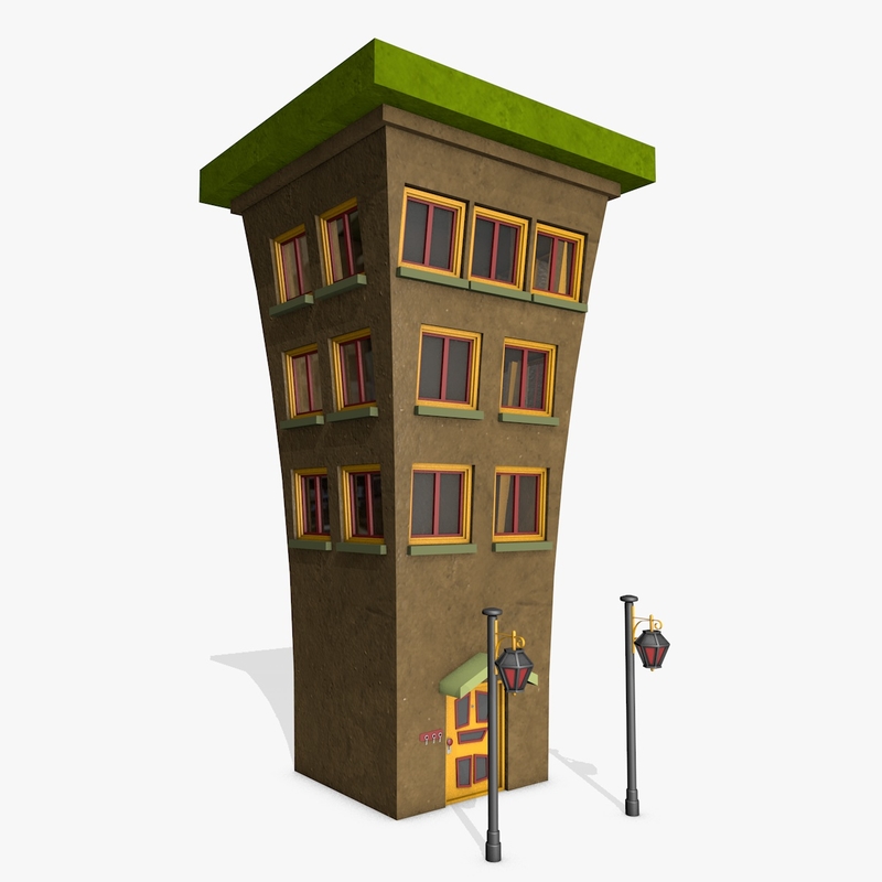 3d cartoon buildings