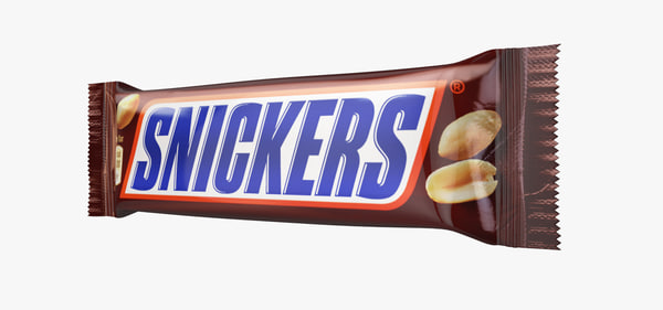 chocolate snickers 3d model
