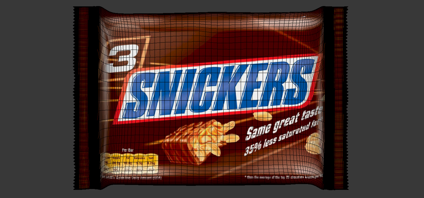chocolate snickers 3d max