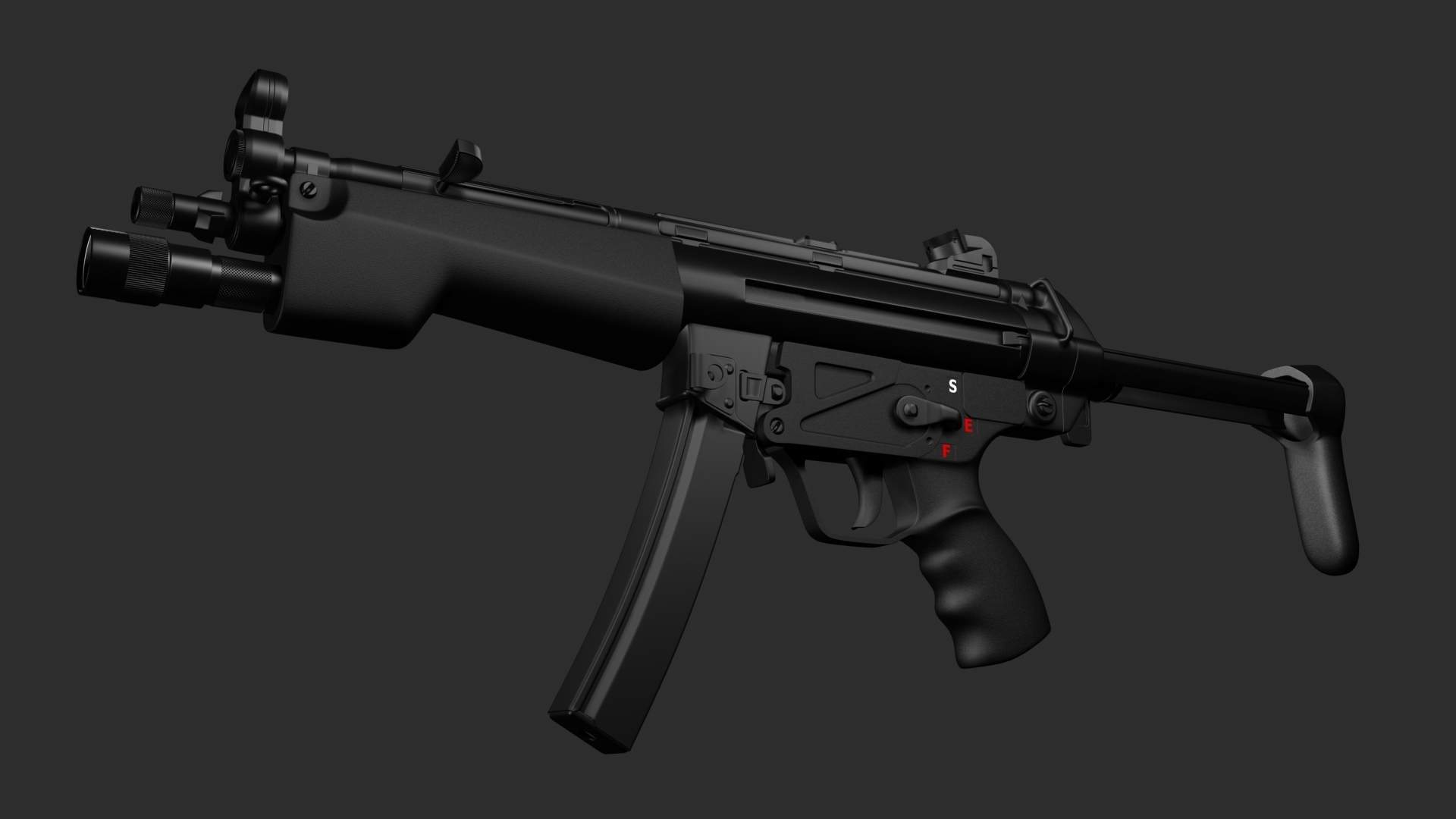 mp5a3 light 3d max