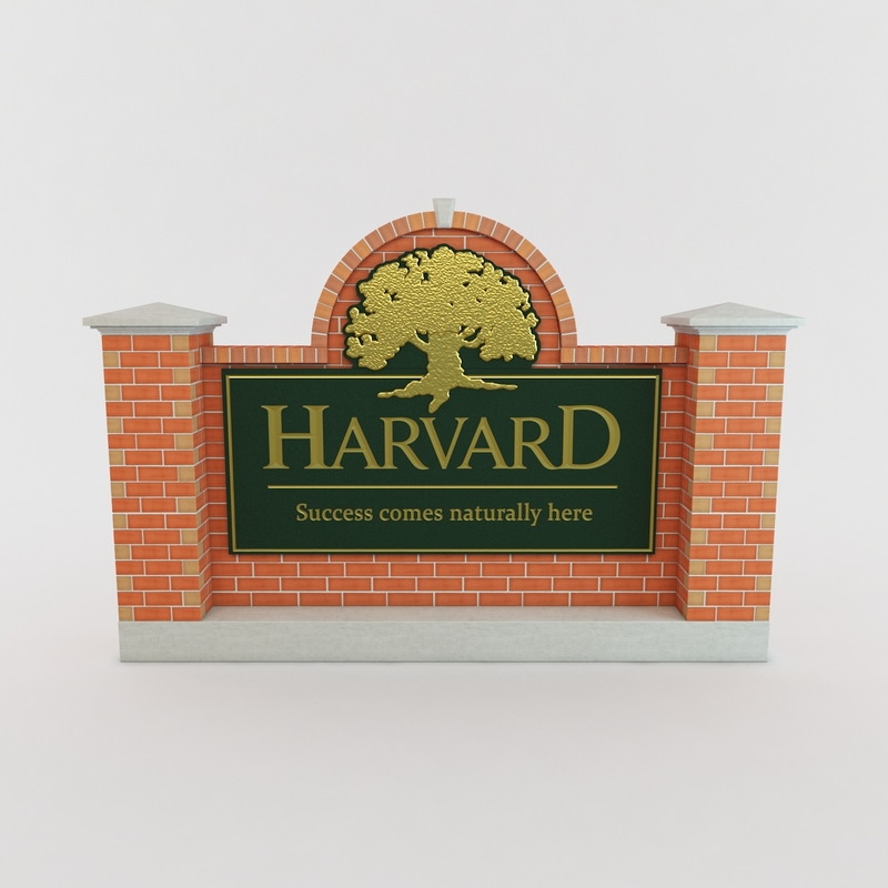 obj harvard sign