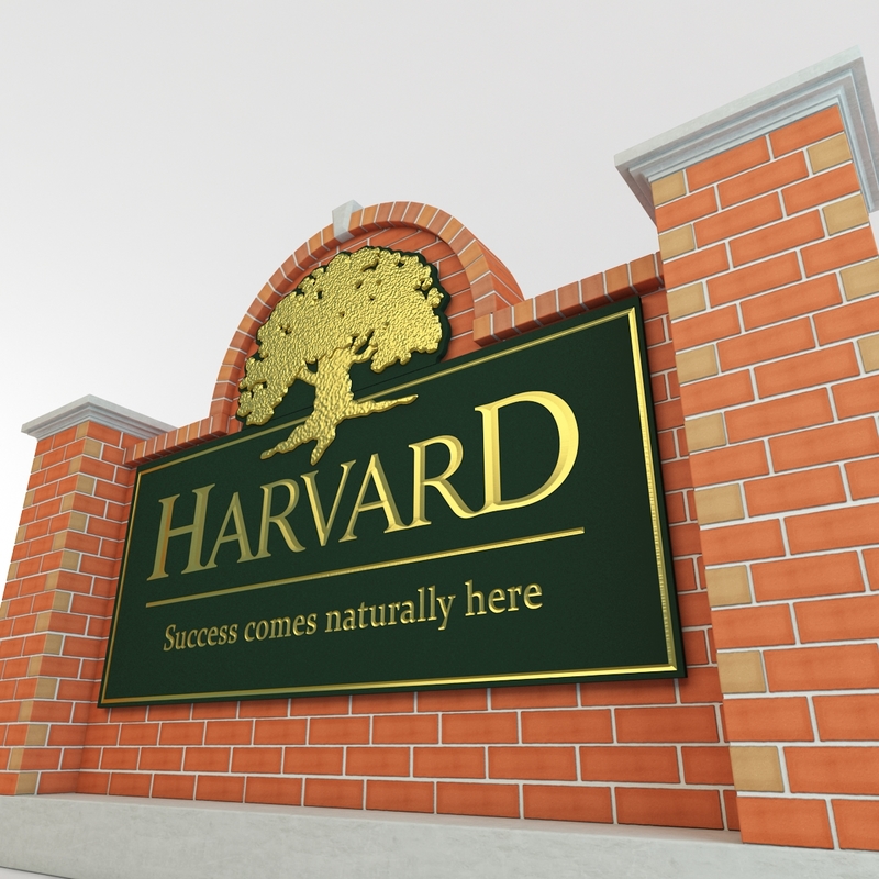 obj harvard sign