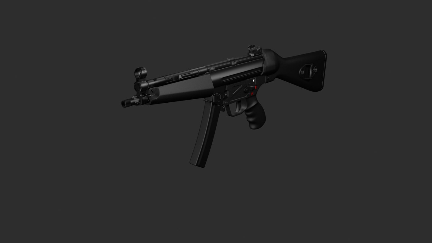 mp5a2 gun 3d max