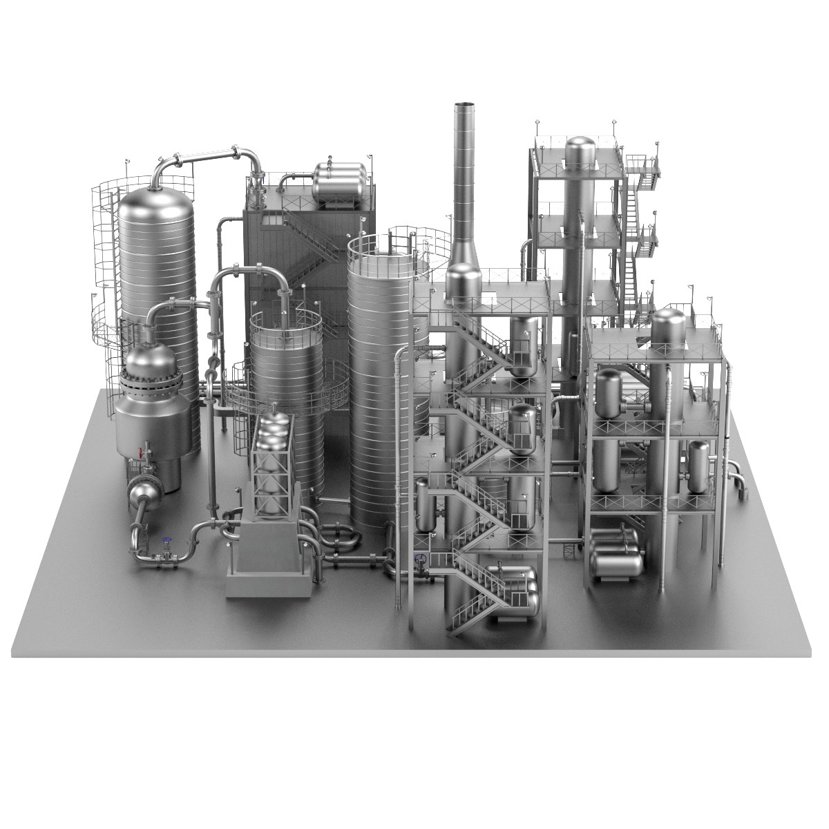 oil refinery 3d model