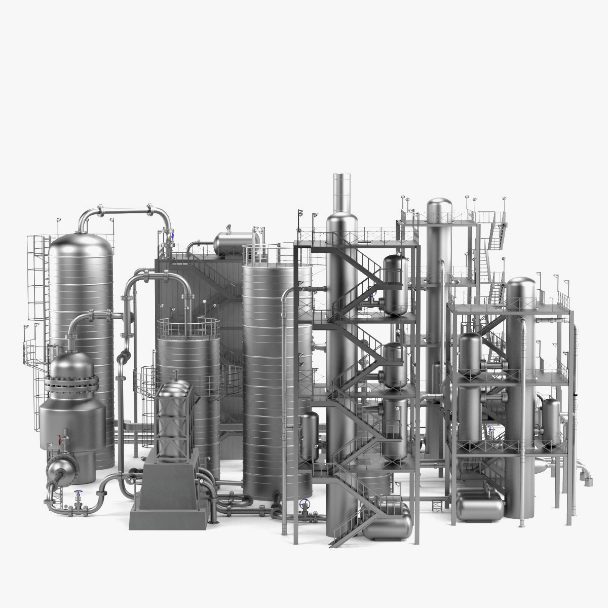 oil refinery 3d model