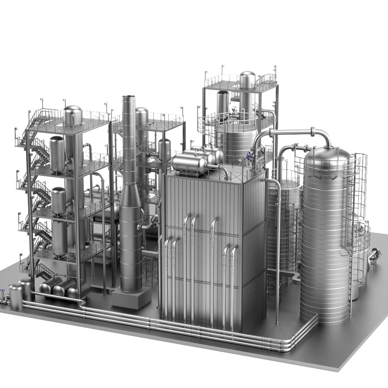 oil refinery 3d model