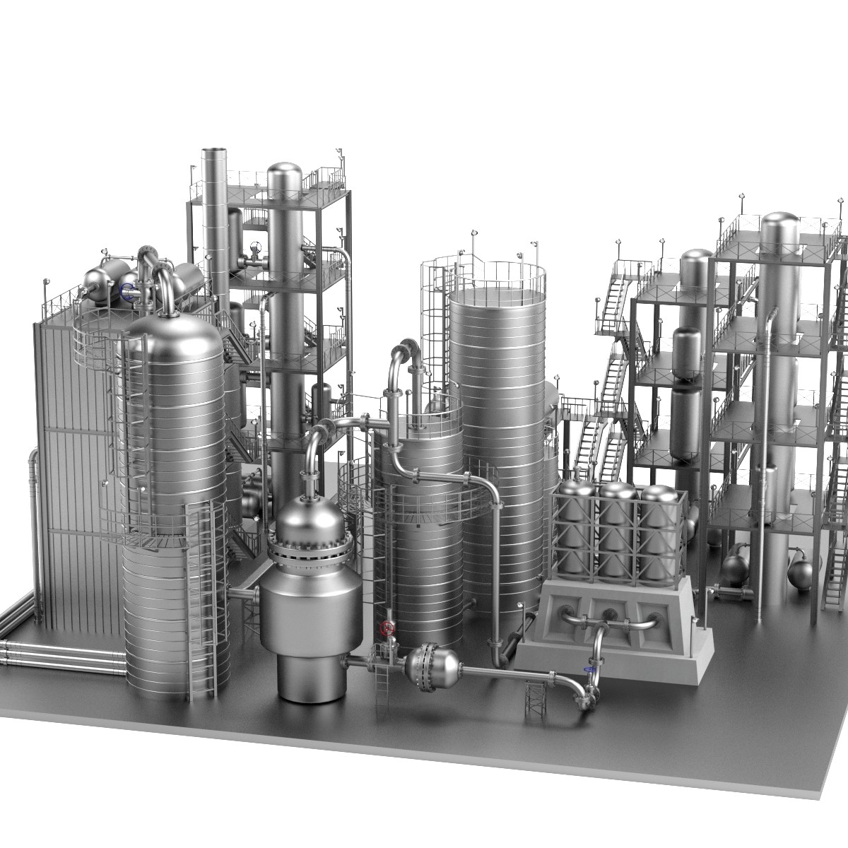 oil refinery 3d model